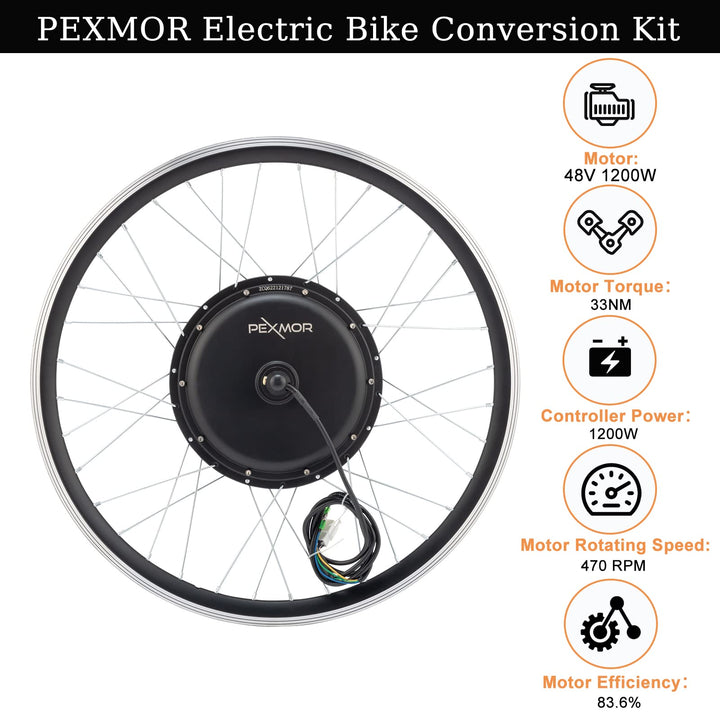 PEXMOR 26" Electric Bike 48V 1200W Hub Conversion Kit – Pexmor