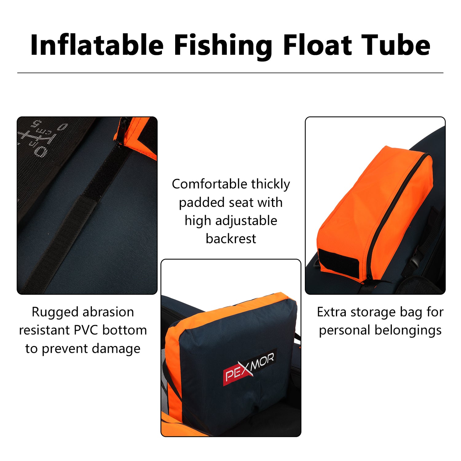 PEXMOR 350lbs Adjustable Inflatable Fishing Float Tube – Pexmor