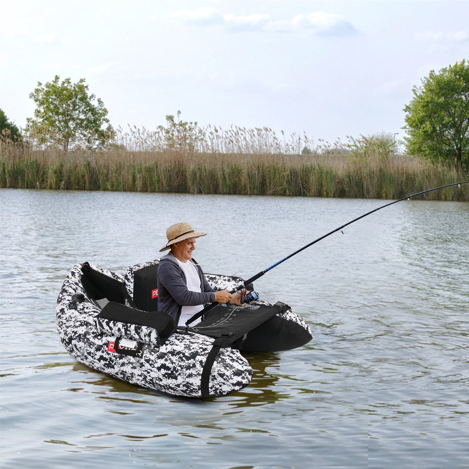 PEXMOR 350lbs Adjustable Inflatable Fishing Float Tube – Pexmor