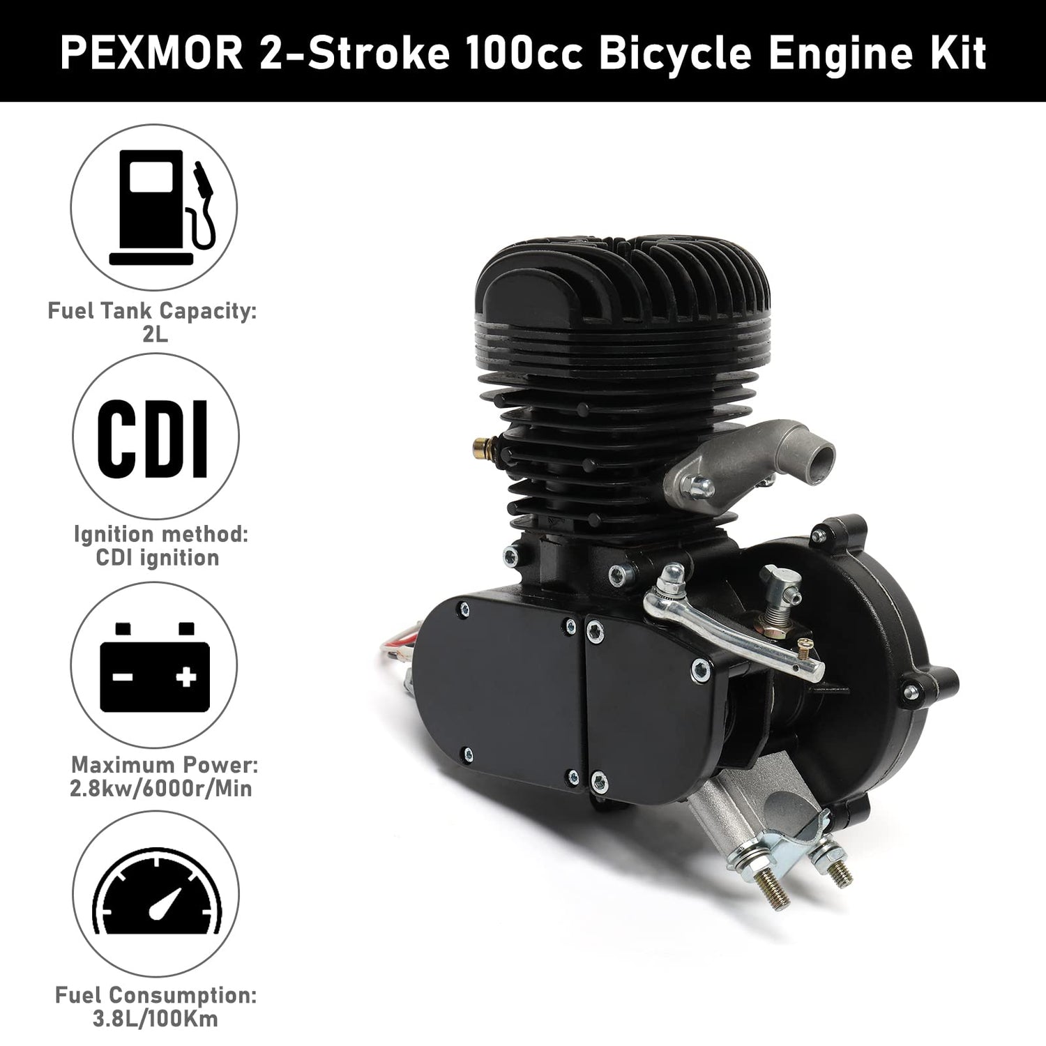 PEXMOR 100cc Bicycle Engine Motor Kit – Pexmor